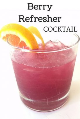 Berry Refresher Cocktail in the Perfect Glass - Just Short of Crazy