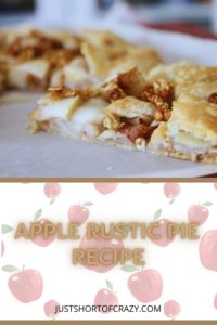 Easy 5 Ingredient Apple Rustic Pie Recipe - Just Short of Crazy