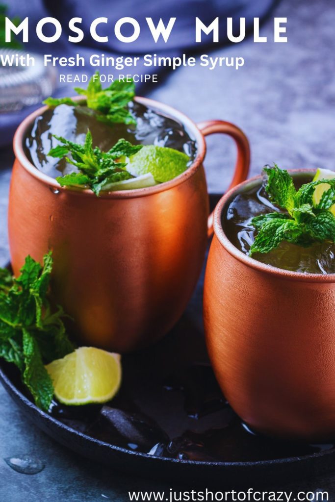 Classic Moscow Mule with Fresh Ginger Simple Syrup Recipe - Just Short ...